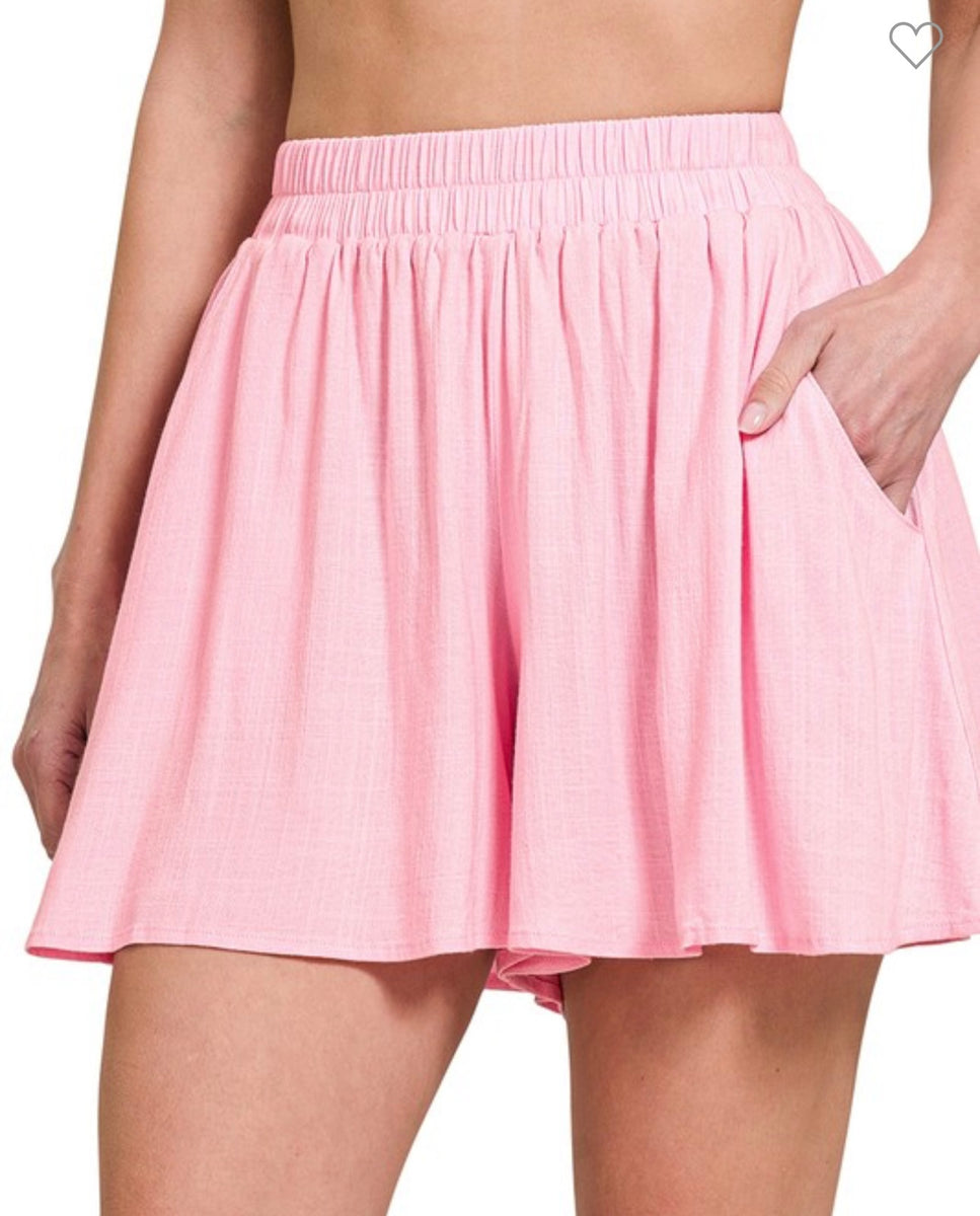 Flowy Linen Shorts (2 colors) – The Classy Closet LLC