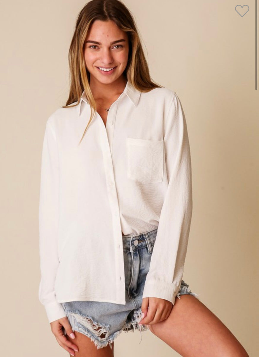 Solid Airflow Button Up (3 colors) – The Classy Closet LLC